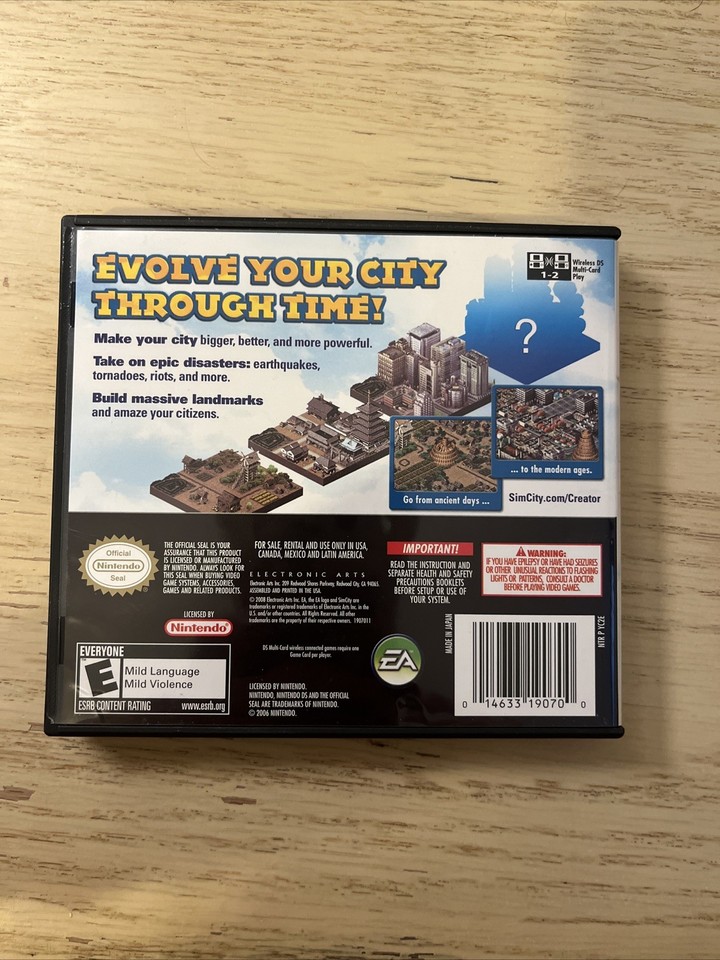 SimCity Creator (Nintendo DS, 2008) 14633190700| eBay