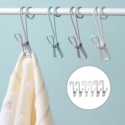 6 Pcs Windproof Plastic Clip Towel Clips for Hanging Sock Holder ...