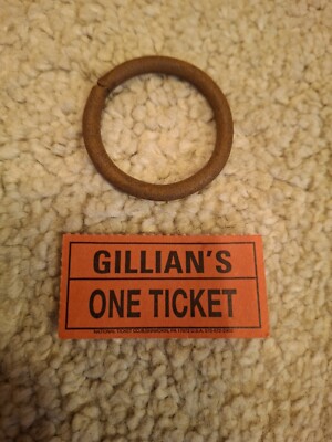 Vintage Ocean City NJ Carousel Merry-Go-Round Ring & Ticket Gillians ...