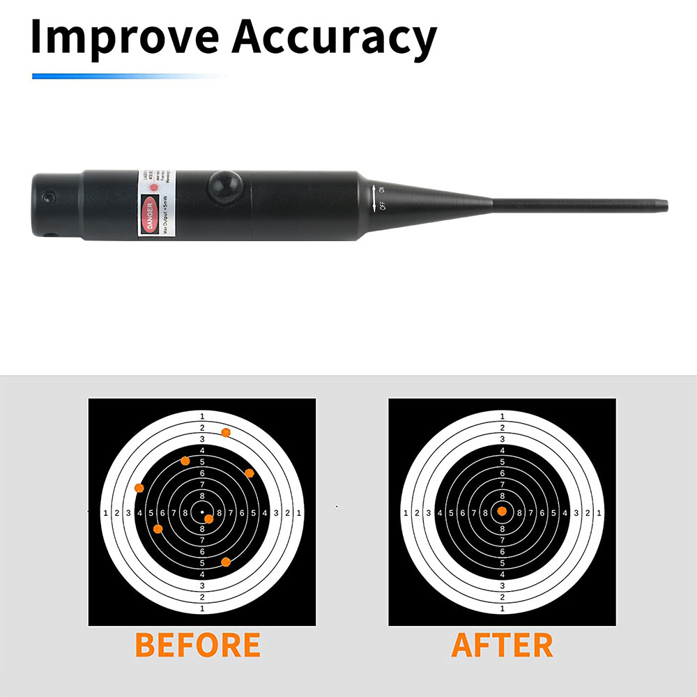 .177 to .78 /.50/12GA Caliber Green Red Laser Bore Sighter for Rifles ...