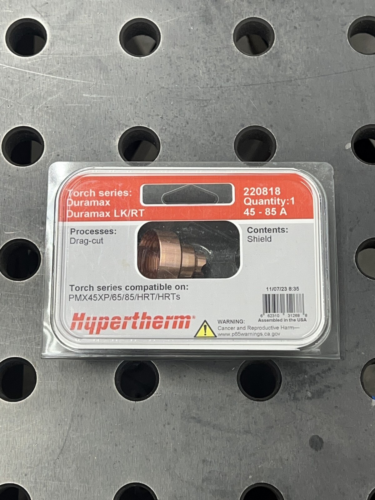 Genuine Hypertherm 220818 Manual Drag-cut Shield 45-85A Qty-1 (SKU-235) | eBay