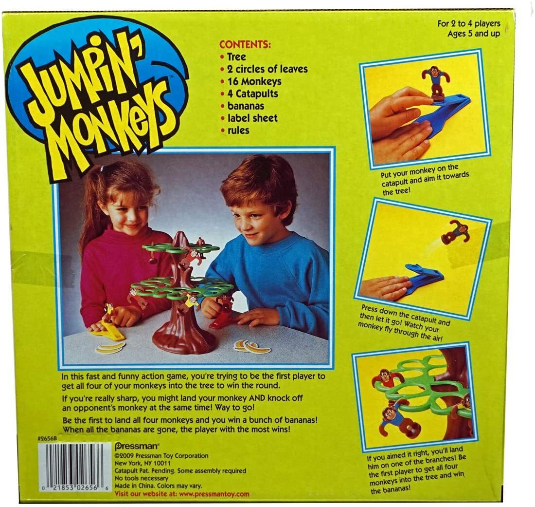 Jumpin' Monkeys Game ~ Catapult all your Monkeys into the Tree First by Pressman | eBay