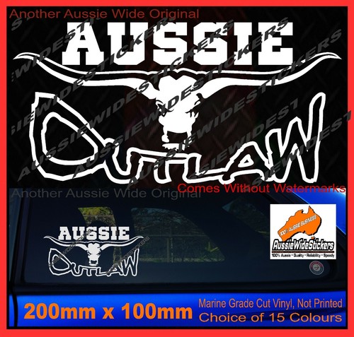AUSSIE OUTLAW Aus Flag BNS Country 4x4 Ute Car Stickers 200mm | eBay ...