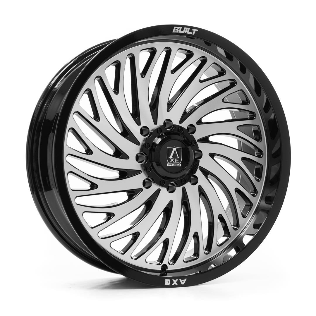 20 inch 20x7 Axe HYDRA UTV BLACK AND POLISHED FACE wheels rims 4x6.14 ...