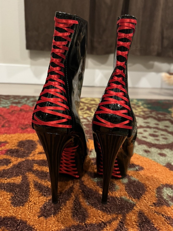 Stiletto High Heel Platform Ankle Boot Corset Pleaser Delight 1010 ...