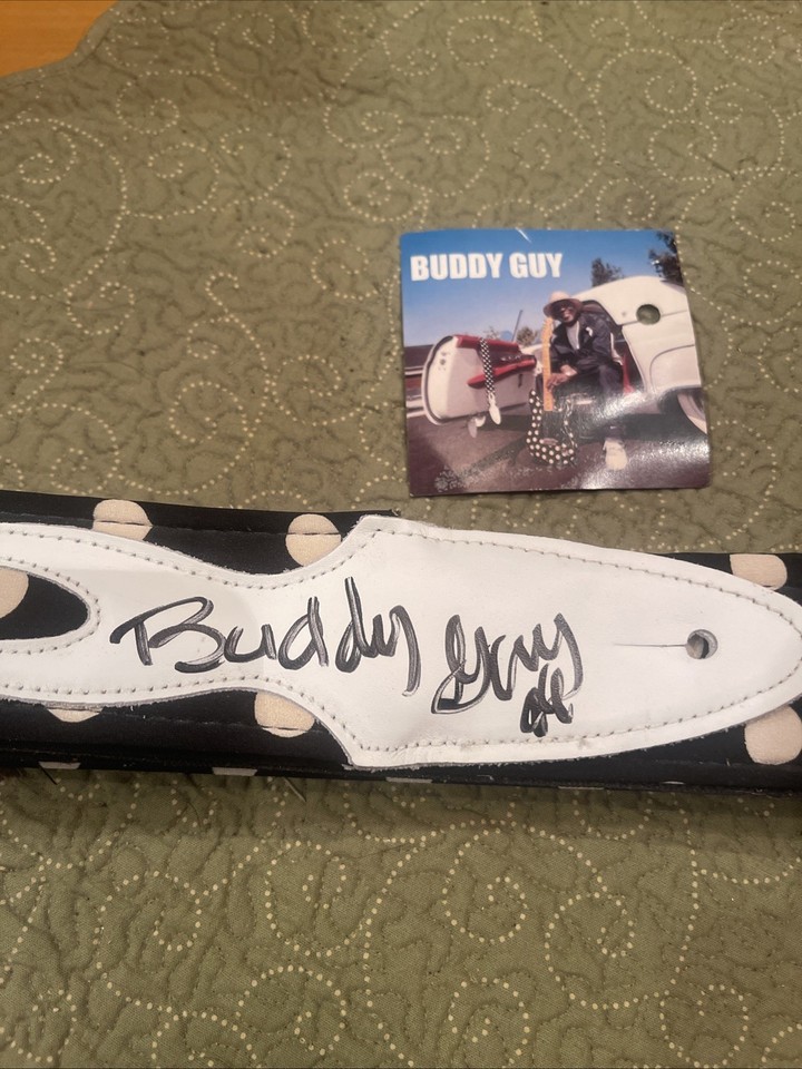 Buddy Guy 2009 Polka Dot Guitar Strap with Tag Signed Autograph | eBay