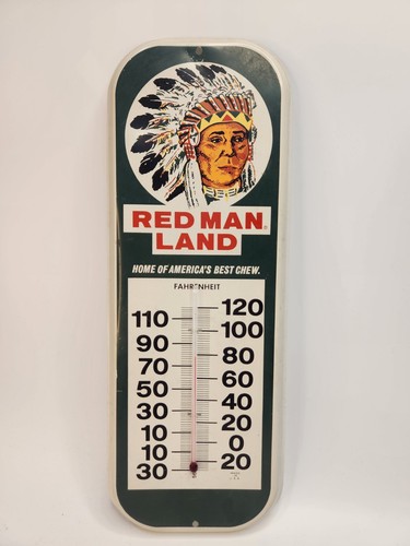 RED MAN - Indian Chief Chewing Tobacco -UNUSUAL SIGN - Made in USA ...