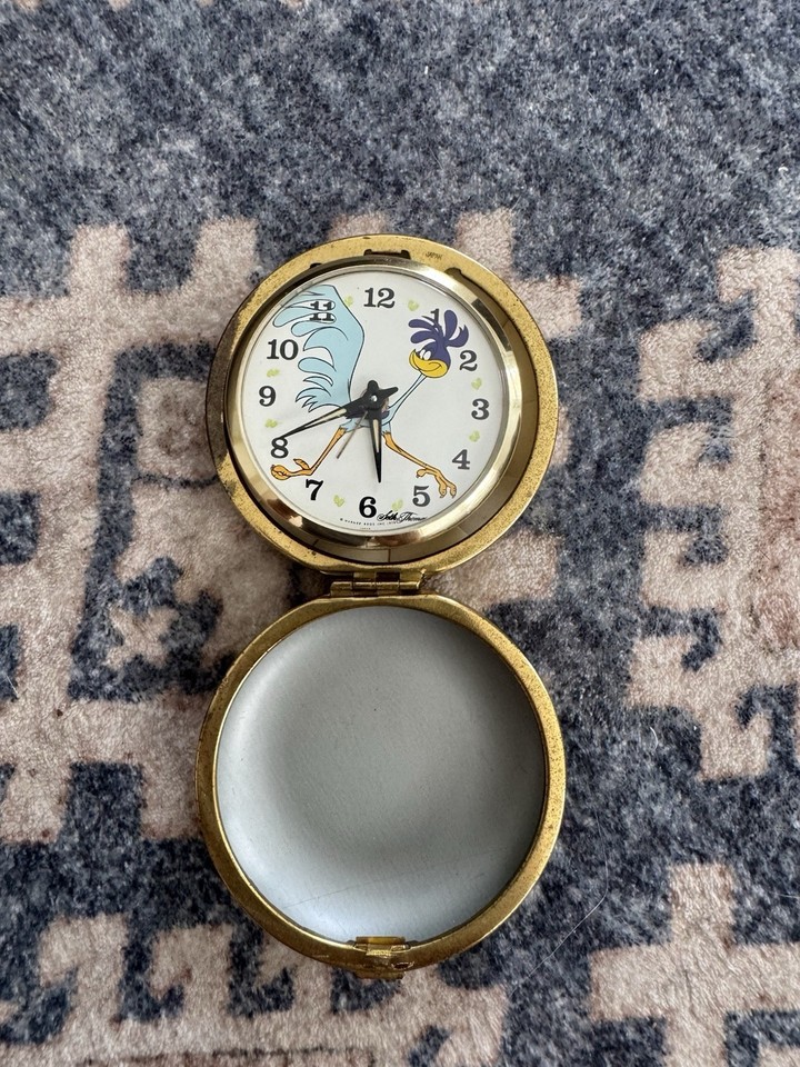 Vintage 1970 Seth Thomas × Warner Bros Road Runner Travel Alarm Clock ...