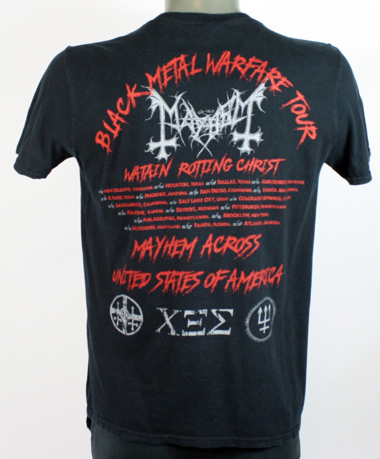 The True Mayhem Black Metal Warfare Tour Tee Mens M W… - Gem