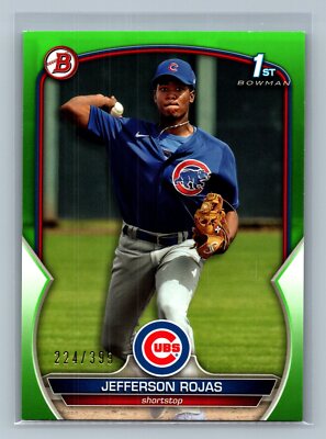 2023 Bowman #BP-70 Jefferson Rojas Prospects Neon Green Cubs /399 | eBay