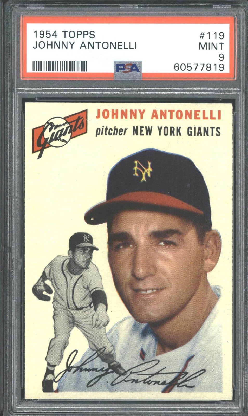 1954 Topps #119 Johnny Antonelli - PSA 9 | eBay