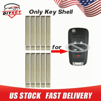 10PCS Unuct Remote Flip Key Keyless Replacement Blade Blank For GM ...