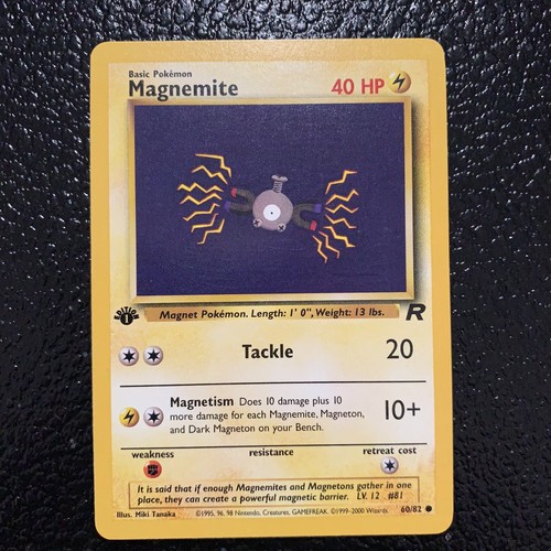 1st EDITION VINTAGE POKEMON CARD Magnemite 60/82 Team Rocket NM | eBay