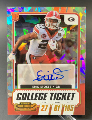 2021 Contenders Draft Picks Eric Stokes RC College Ticket Auto 08/23 ...