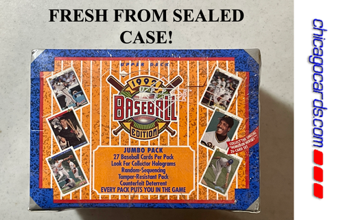 1992 Upper Deck Baseball Factory Sealed Jumbo Pack Box Collect Homerun ...