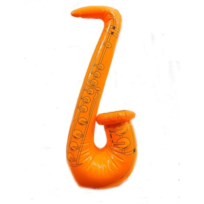 Inflatable Saxaphone Prop Novelty Music Fancy Dress Costume Accessory ...