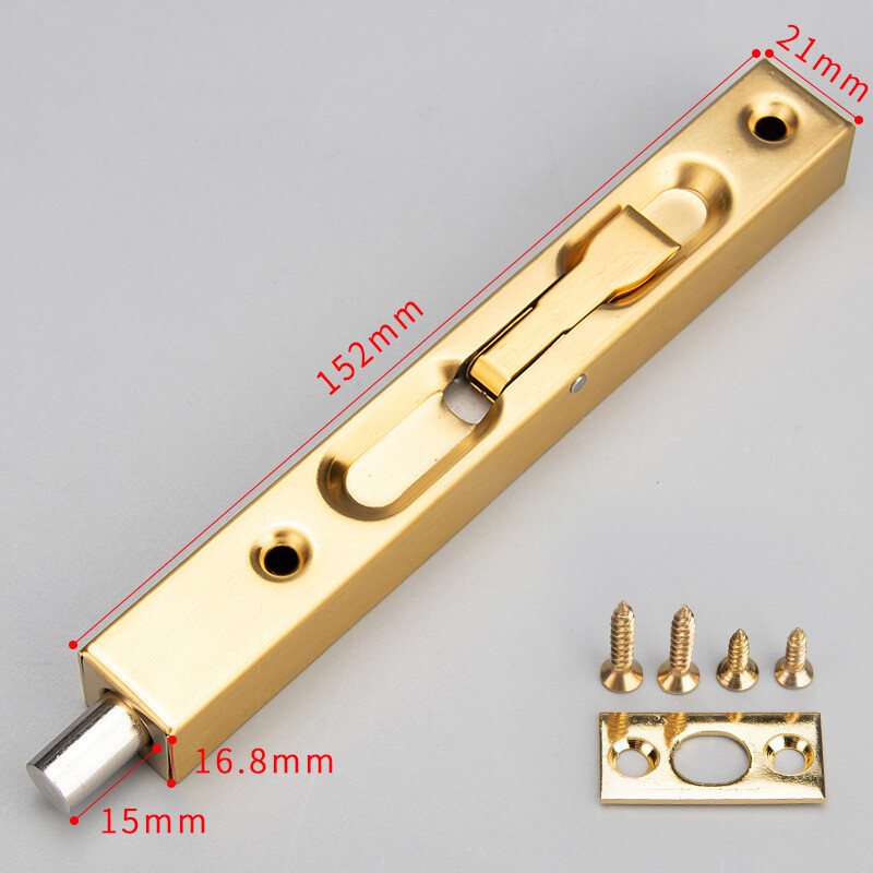 1 PC Flush door bolt 6In Concealed Latch Security Door Lock for wooden ...