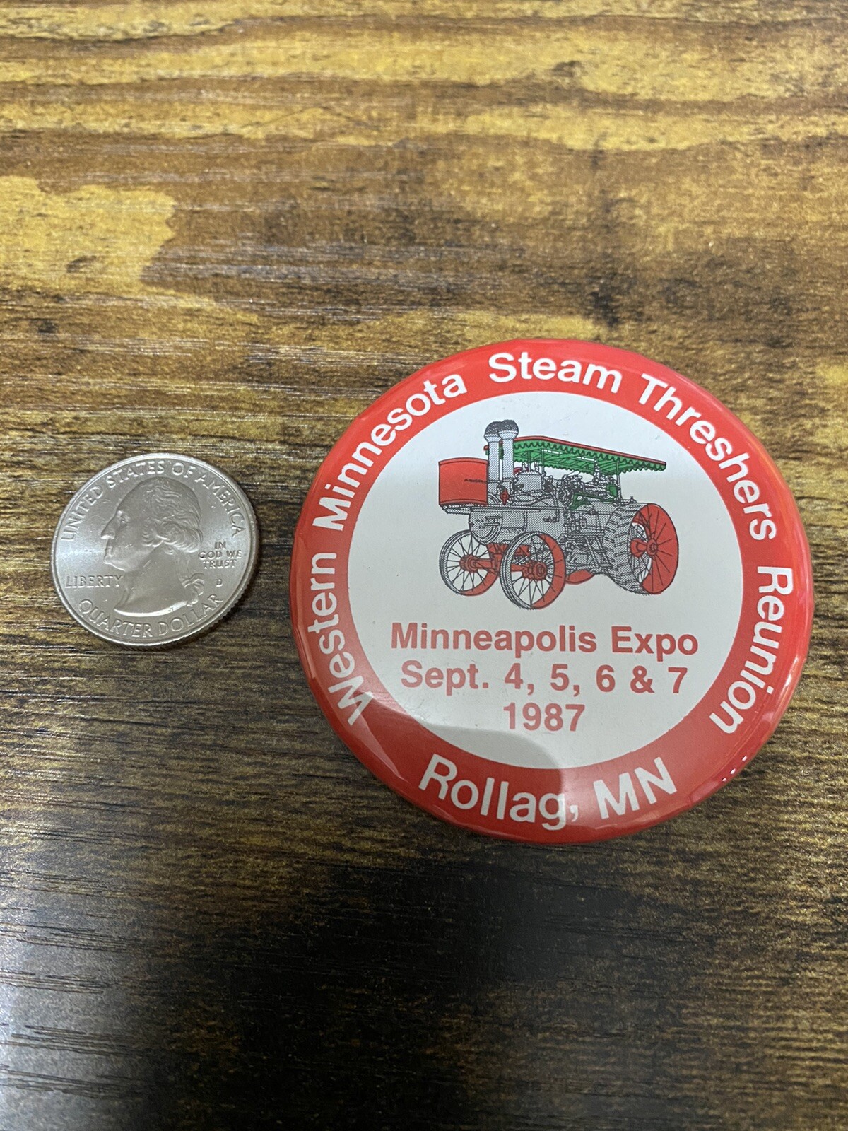 Vintage 1987 Rollag Minnesota Steam Threshers Reunion Pin Classic ...