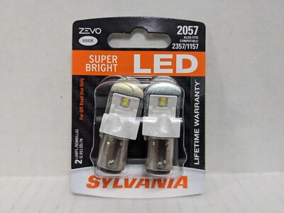 Sylvania ZEVO LED Light 2057 White 6000K Two Bulbs Rear Turn Signal ...