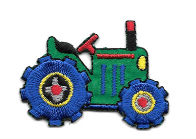 Tractor - Farm - Farmer - Green/Blue Embroidered Iron On Applique Patch ...