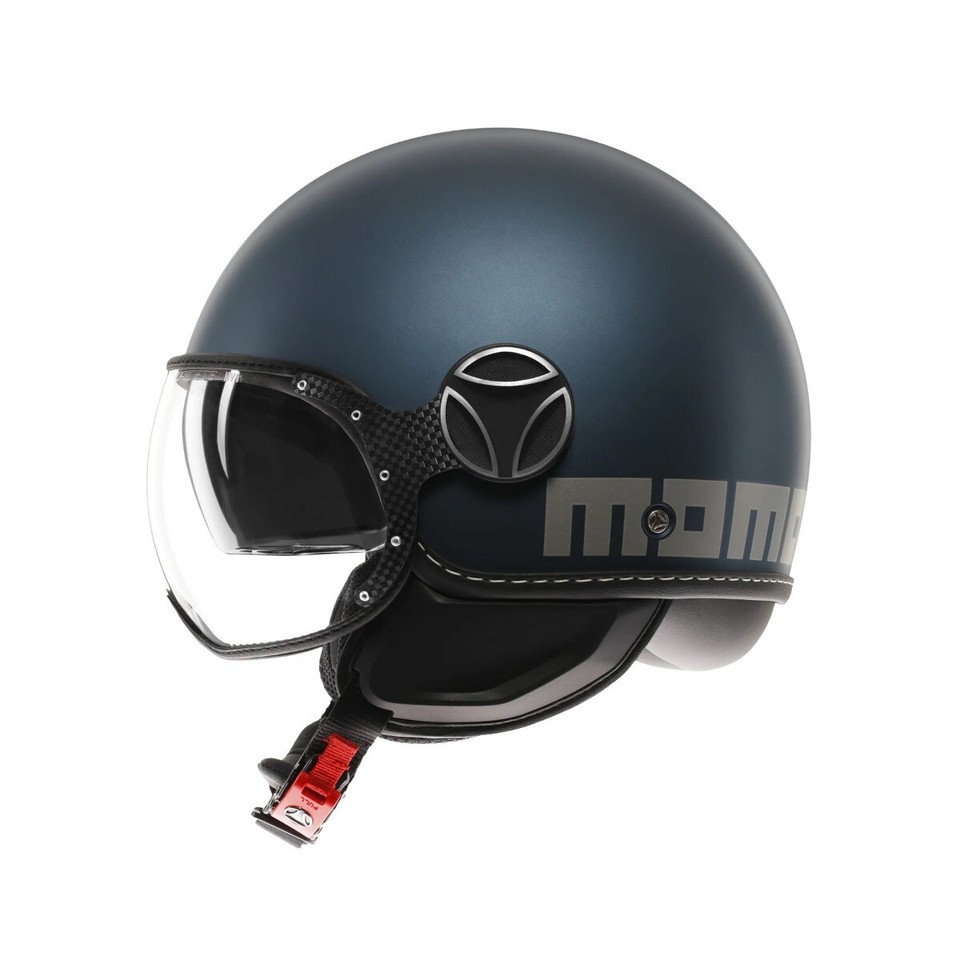 Casco moto jet MOMO DESIGN FGTR EVO E2206 Blu avio opaco / argento | eBay