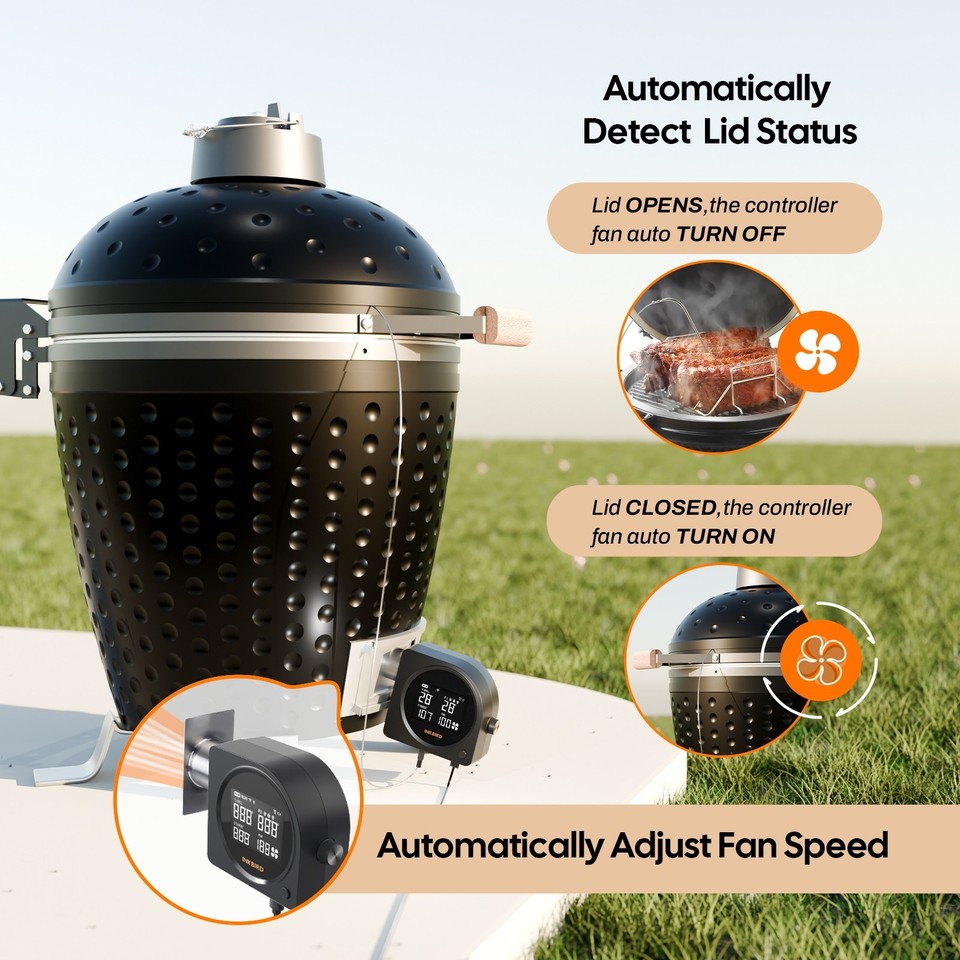 INKBIRD BBQ Smoker Temperature Controller 5G WiFi Bluetooth Outdoor ...