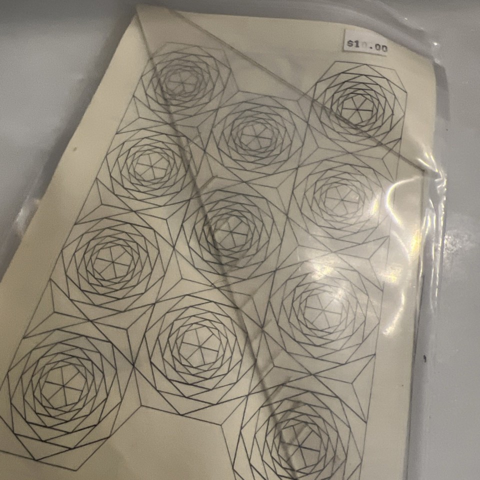 John Flynn Acrylic Template Set Hexagonal Spirals New In Package Made ...