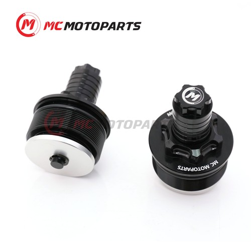 Black Front Fork Preload Adjusters Kit For ER-6N 06 07 08 09 10 11 12 ...