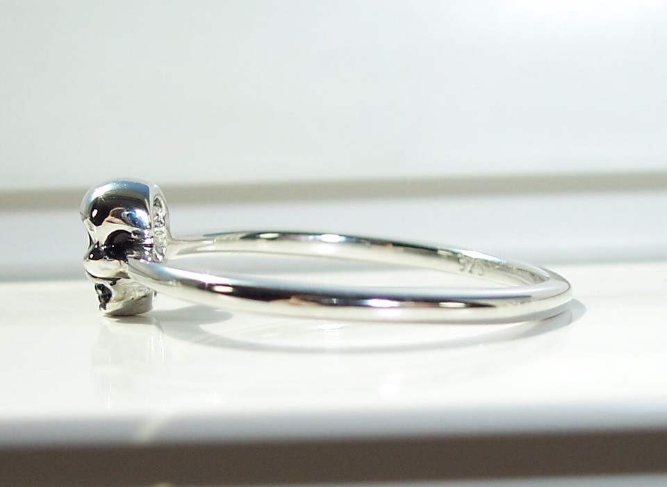 Dainty Phantom Skull Ring 925 Sterling Silver Goth Punk Minimalist | eBay