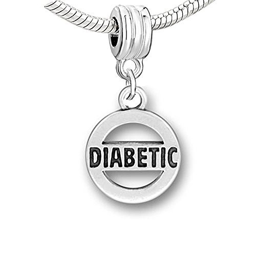 Diabetic Dangle Charm European Bead Compatible for Most European Snake ...
