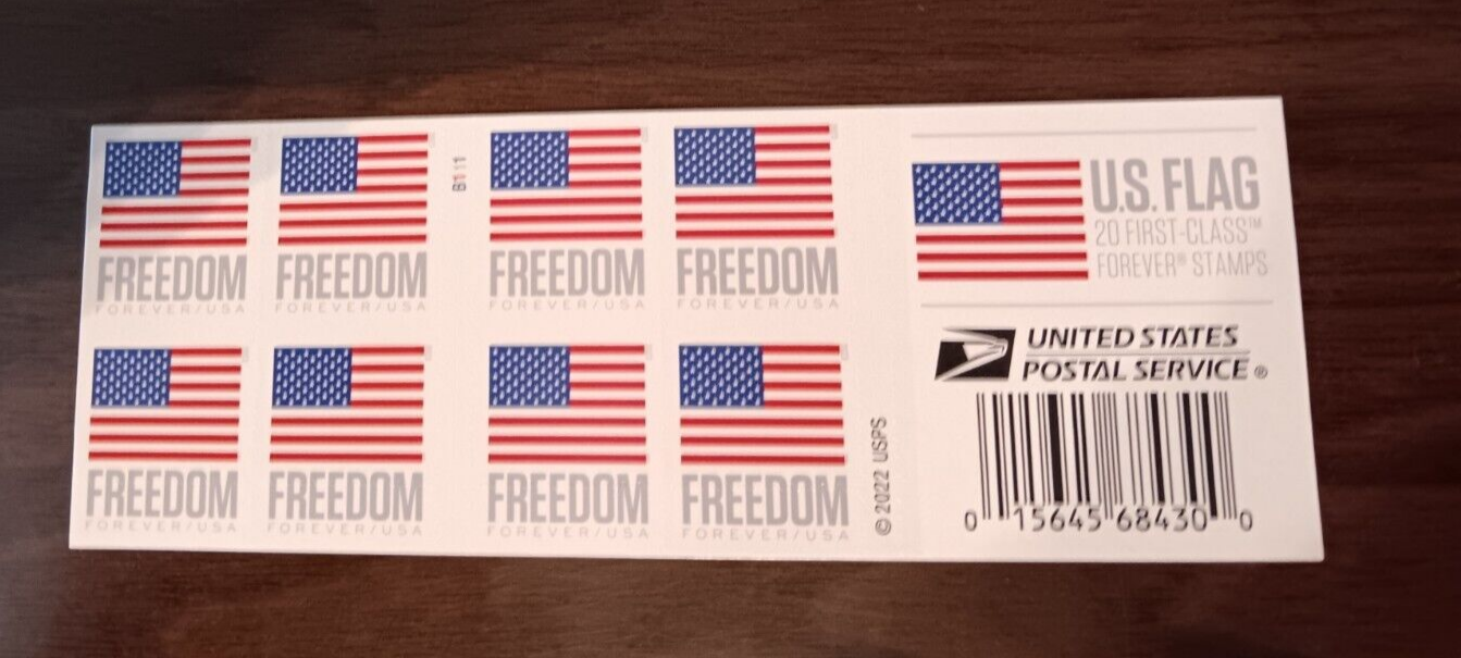 US ERROR Stamps: #5789a Forever Flag 2023: Booklet of 20 stamps | eBay