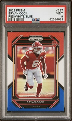 2022 Prizm PSA 9 Bryan Cook Rookie Card Red/White/Blue #397 Chiefs | eBay