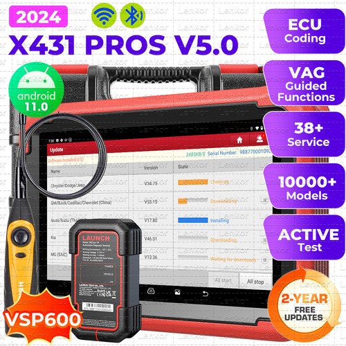 LAUNCH X431 Pro V 5.0 Car OBDII Bidirectional Diagnostic Scanner Tool ...