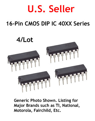 4027: 16-Pin CMOS DIP IC: Dual J-K Master Slave Flip Flop: 4/Lot | eBay