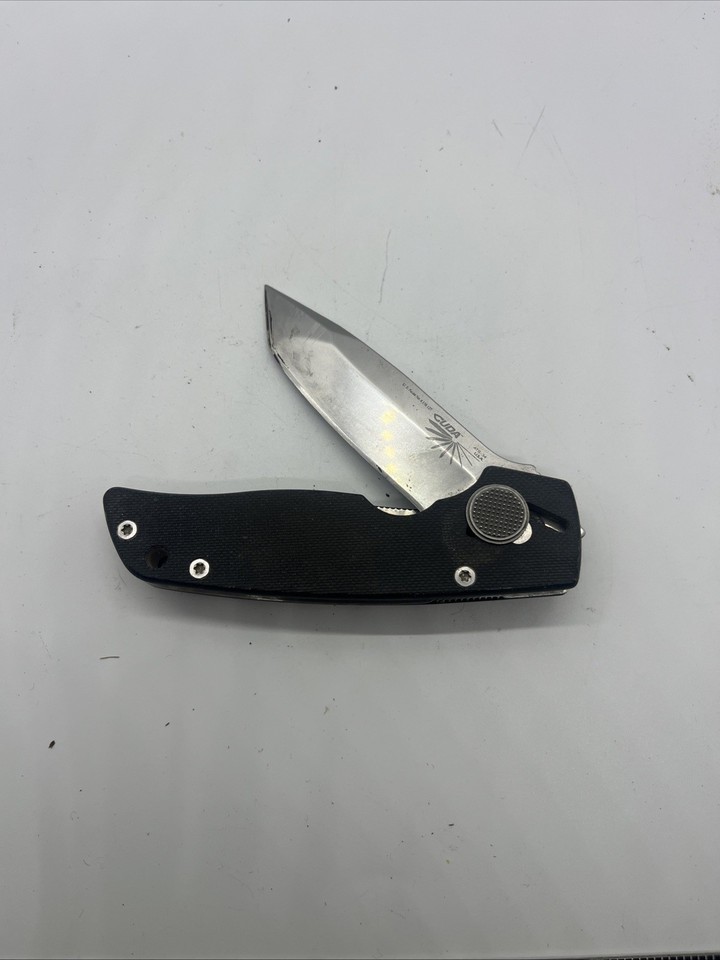 Camillus CUDA Liner-Lock Folding Pocket Knife ATS-34 Tanto G10 Grip ...