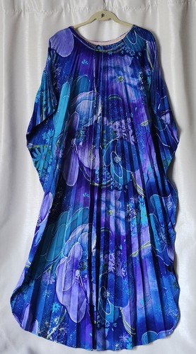 Vintage 70s Kaftan Maxi Dress Caftan Floral Psychedelic Mrs Roper | eBay