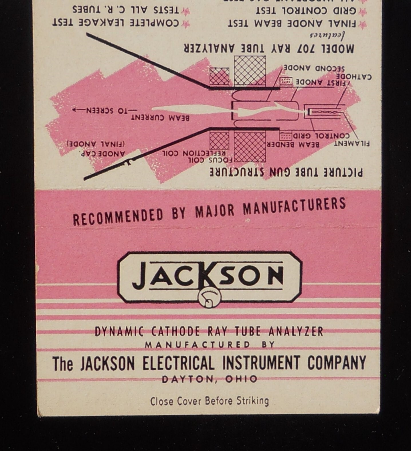 1950s Jackson Cathode Ray Tube Analyzer Jackson Electrical Instrument ...
