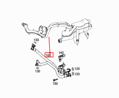 MERCEDES-BENZ C Coupe C205 Engine Breathing Line A2760180112 | eBay