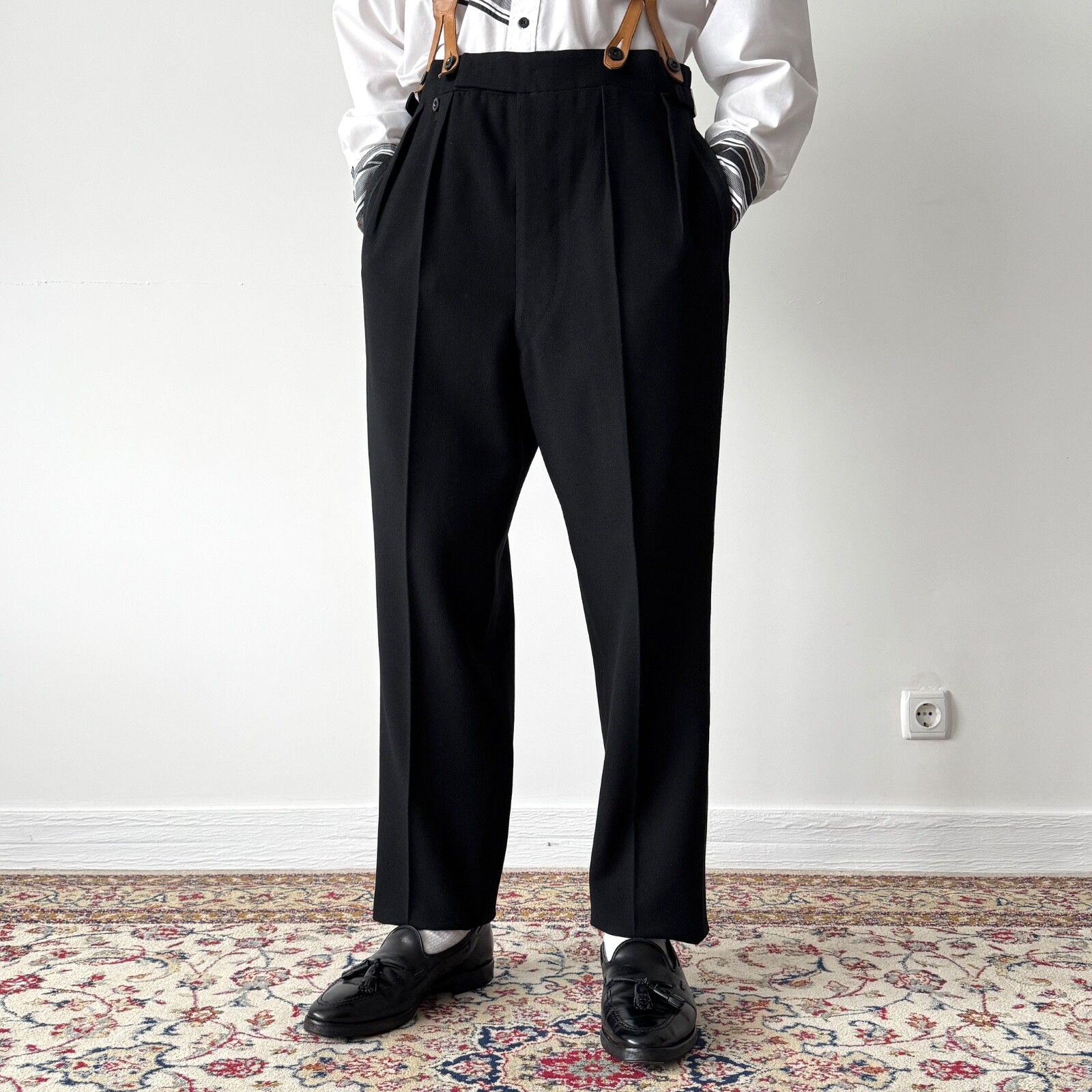 Men's 1950s Vintage British ‘Savile Row’ Tuxedo Suspe… - Gem