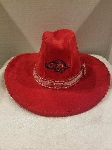 Arkansas Razorbacks Hat AJD Suede Cowboy Hat Vintage USA Made 70s HTF ...