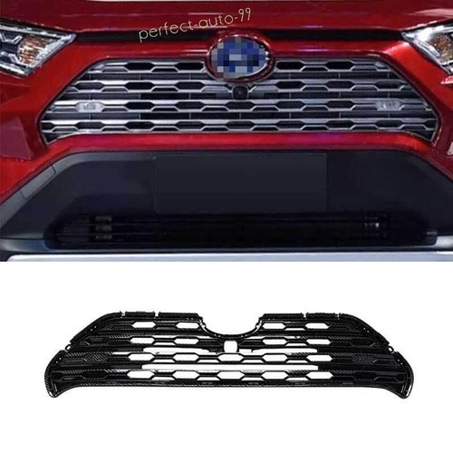 For Toyota RAV4 2019-24 ABS Carbon Fibre Front Grille Bumper Mesh Grill ...