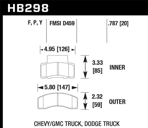 Hawk Performance HB298Y.787-CG LTS Disc Brake Pad 840653060149| eBay
