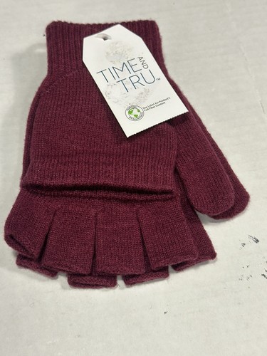 time and tru 1 pair womens fingerless gloves mittens knit OSFM | eBay