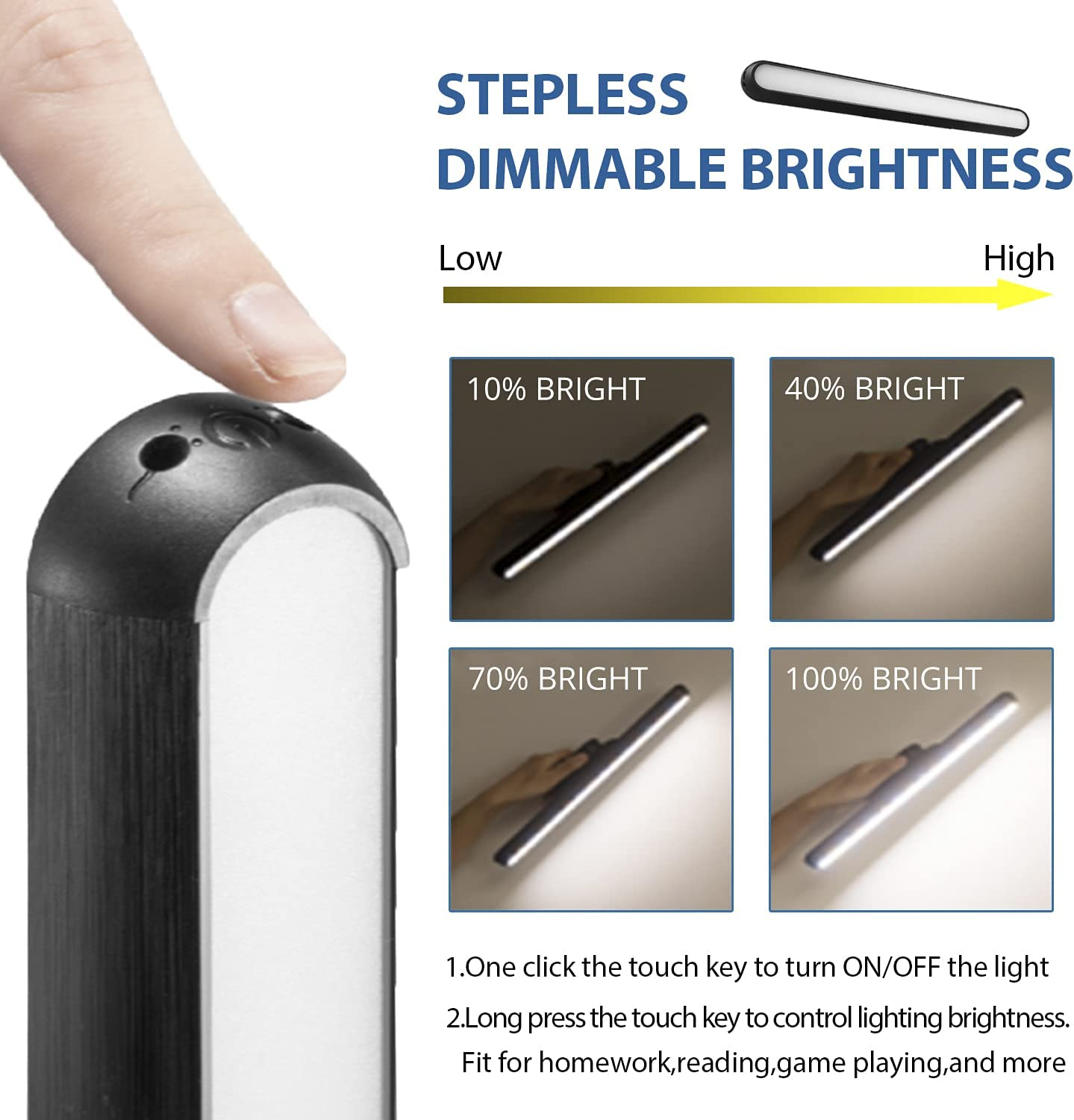 Battery Powered LED Strips Light, under Cabinet Light, USB Rechargeable ...