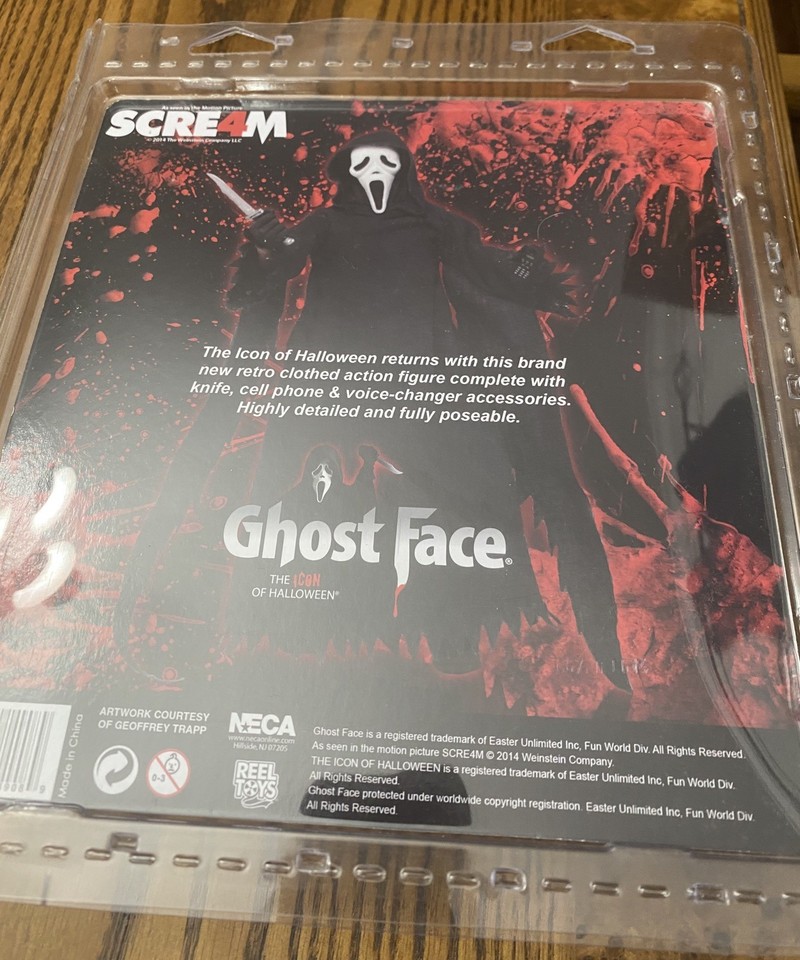 NECA Reel Toys Scream 4 Ghost Face Clothed Action Figure Icon Halloween ...