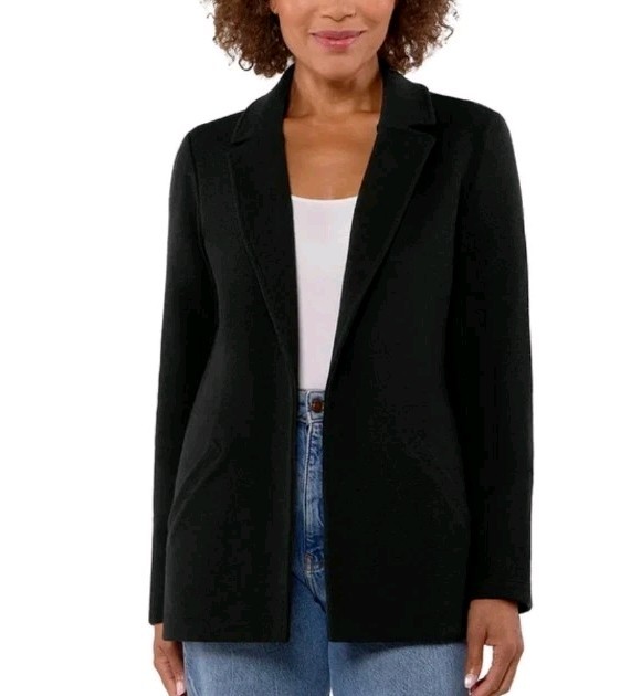 Matty M Ladies' Knit Blazer Long Sleeve, Front Open, Black, Size Xl Nwt ...