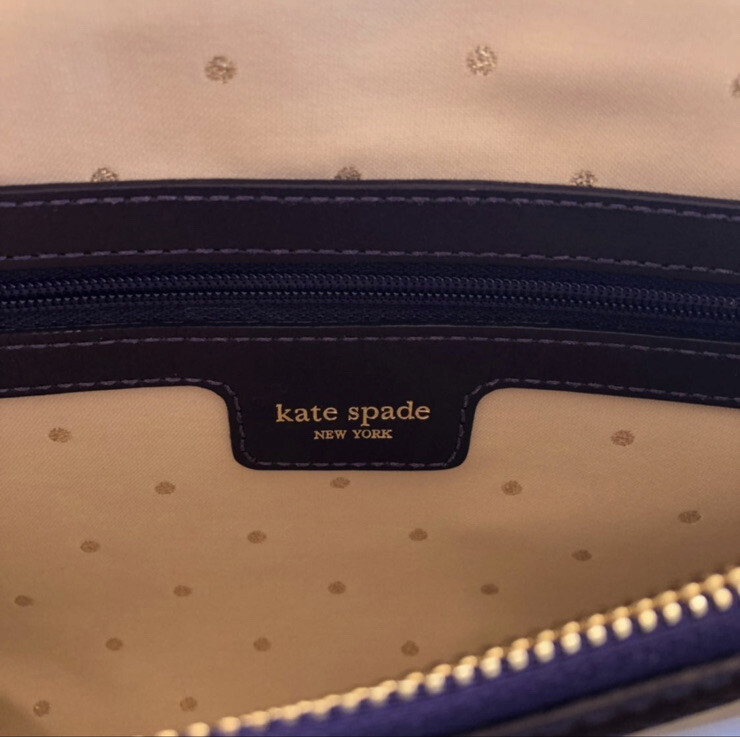 KATE SPADE NY MARBLE HEAD PAOLA INDIGO PURPLE CROC EM… - Gem