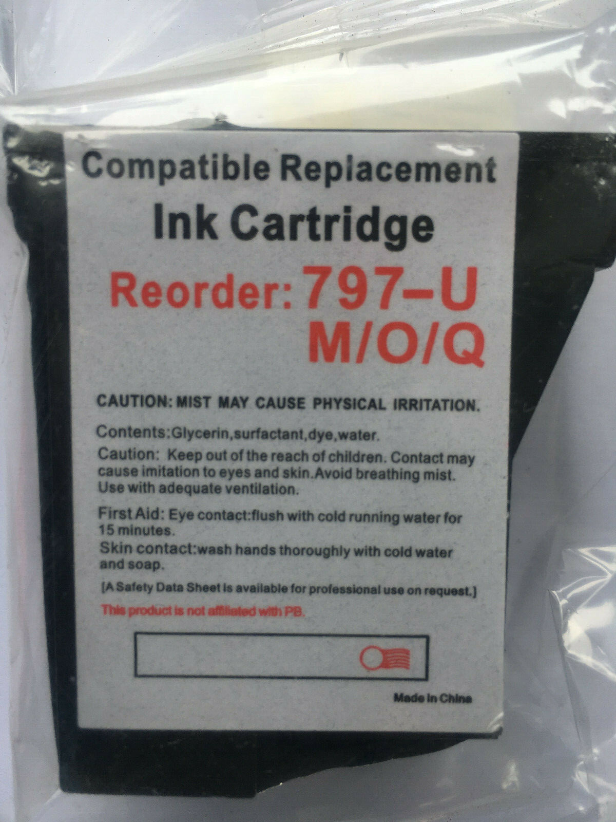 COMPATBLE REPLACEMENT INK CARTRIDGE 797-U M/O/Q FOR PITNEY BOWES K700 ...