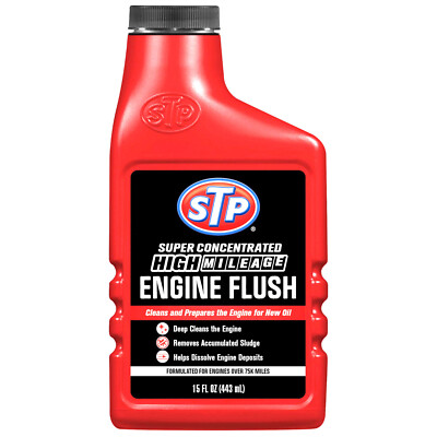 STP SUPER CONCENTRATED HIGH MILEAGE ENGINE FLUSH Cleans & Prepares E ...