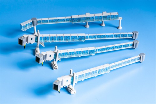 JC Wings Bridge Blue three-way covered bridge / boarding bridge A380 1: ...